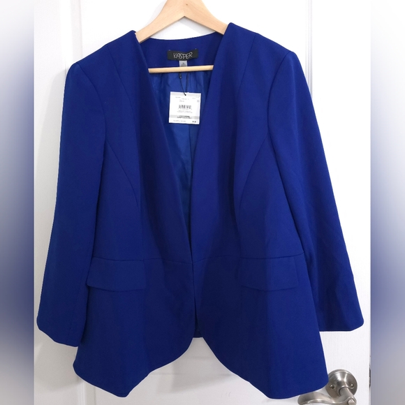 Kasper | Jackets & Coats | Nwt Kasper Womens Size X Royal Blue ...